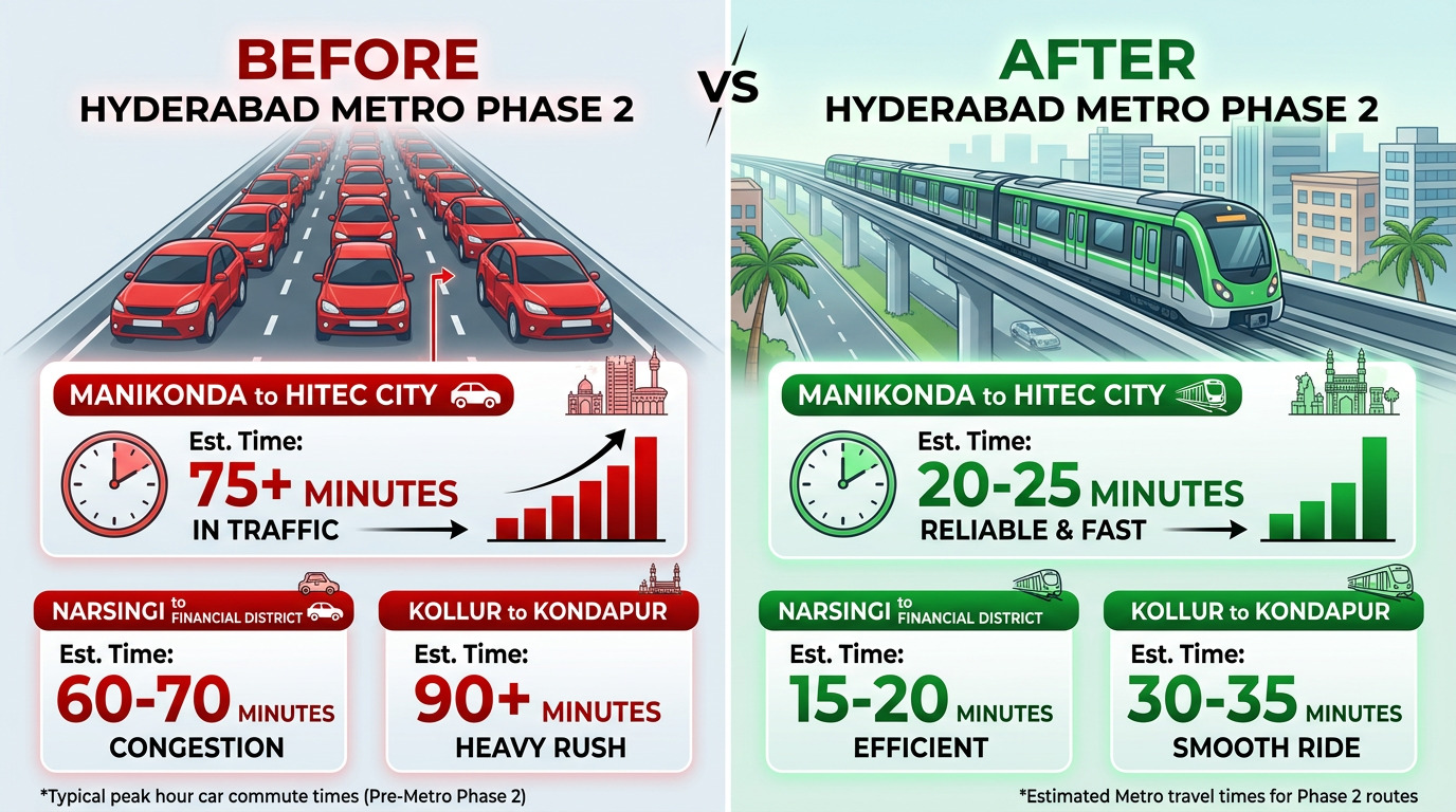Hyderabad Metro Phase 2: Impact on Property Prices